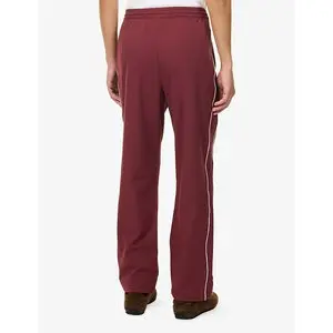 LES DEUX Crinkled Seersucker Woven Track Jogging Bottoms