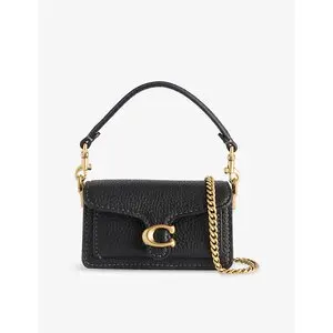 COACH Tabby Leather Bag Charm - Black