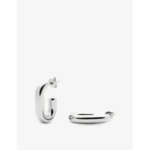 MISSOMA Chubby Oval Small Platinum Pvd-plated Stainless-steel Hoop Earrings - Silver