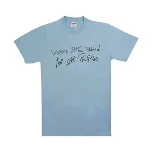 Supreme Buju Banton Wake The World Tee 'light - Blue