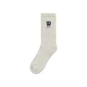 Kith Ivy For Wilson Logo Crew Socks 'gray Heather - Grey