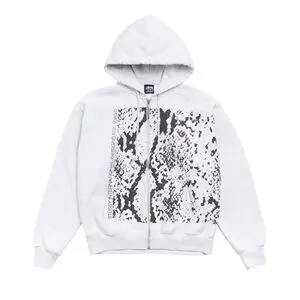 StÜssy Snakeskin Zip Hoodie 'ash Heather - Grey
