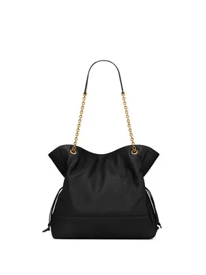 Saint Laurent Jamie Shopping In Lambskin - Black