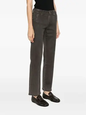 7 For All Mankind Calie Coated Straight-leg Jeans By