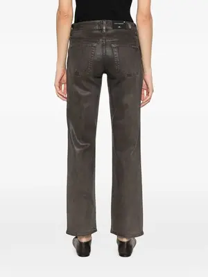 7 For All Mankind Calie Coated Straight-leg Jeans By