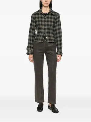 7 For All Mankind Calie Coated Straight-leg Jeans By