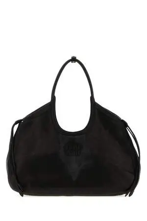 Miu Miu Nappa Leather Ivy Shopping Bag - Black