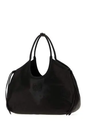 Miu Miu Nappa Leather Ivy Shopping Bag - Black