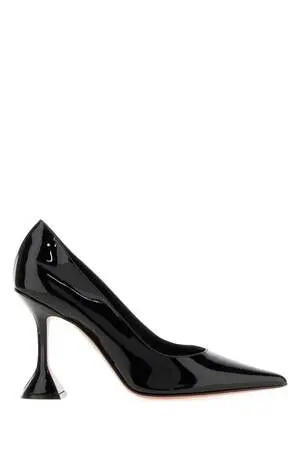 Amina Muaddi Leather Ami Pumps - Black