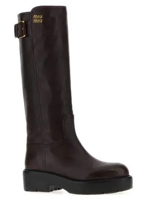 Miu Miu Dark Leather Boots