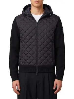 Moncler Hooded Quilted Zip-front Hybrid Jacket