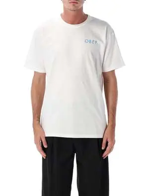 Obey Graphic Cotton T-shirt - Bianco