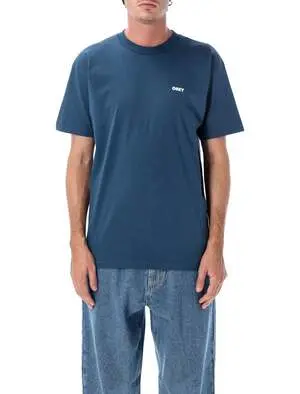 Obey Short-sleeve Logo T-shirt - Pigment Dark Sapphire