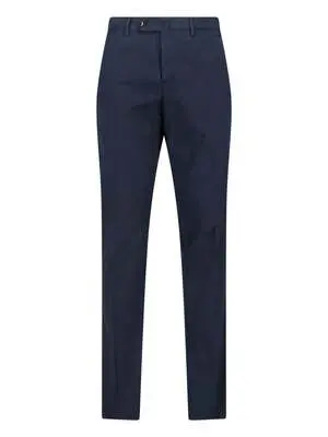 PT TORINO Slim-fit Cotton Trousers - Blue