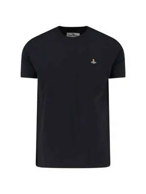VIVIENNE WESTWOOD Logo-embroidered Cotton T-shirt