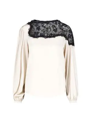 Isabel Marant Étoile Lace Yoke Long Sleeve Blouse