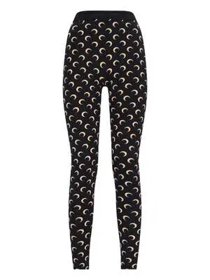 MARINE SERRE Slim Fit Moon Leggings Size - Black
