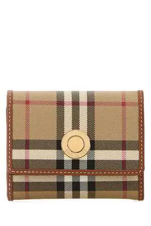 Burberry Printed Canvas Small Check Mini Wallet