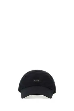 Gucci Mini Logo Baseball Hat With Garnet-base Nylon - Black