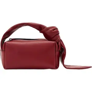 ALLSAINTS Effie Knot Micro Leather Bag True Red
