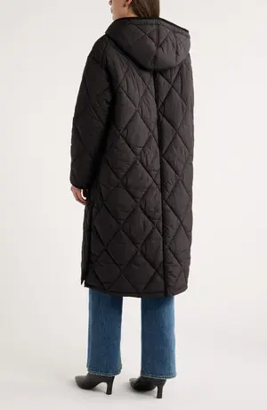 Bernardo Sleeping Bag Quilted Coat - Black