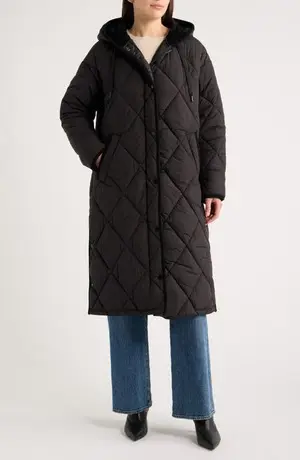 Bernardo Sleeping Bag Quilted Coat - Black