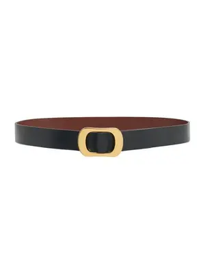 Gerard Darel Sculpted Signature Buckle Waist Belt - Brown/black