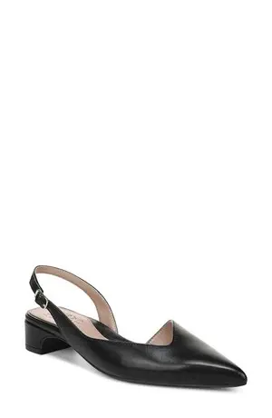 Naturalizer Rhett Leather Pointed Toe Slingback Pump Black Leather