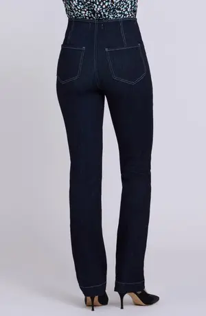 NYDJ Marilyn High Waist Straight Leg Pull-on Jeans