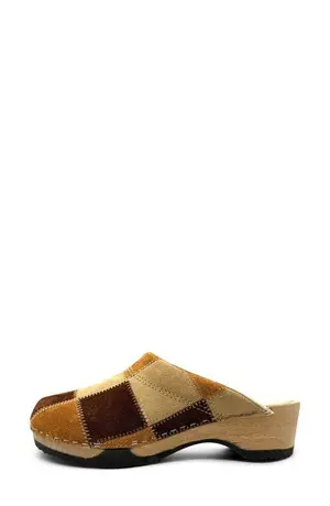 KUNSTEN Embla Clog Brown Patchwork