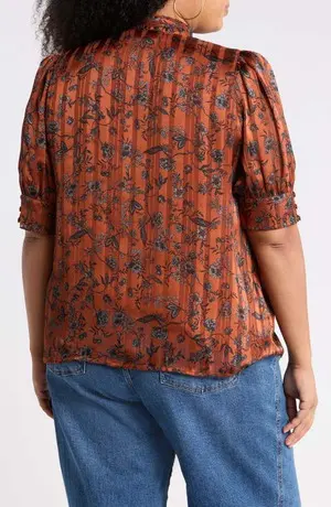 SUGARLIPS Leoben Floral Tie Neck Top
