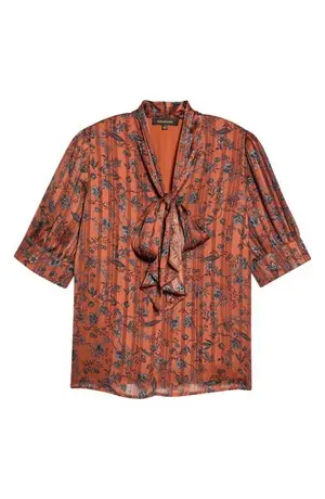 SUGARLIPS Leoben Floral Tie Neck Top