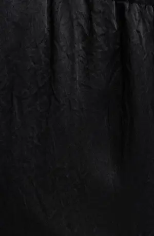 Eileen Fisher Crinkle Satin Straight Leg Pants Black