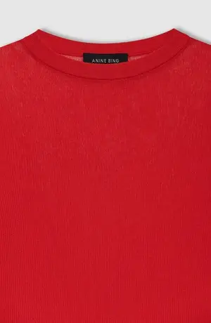 ANINE BING Tiana Sweater - Tango Red