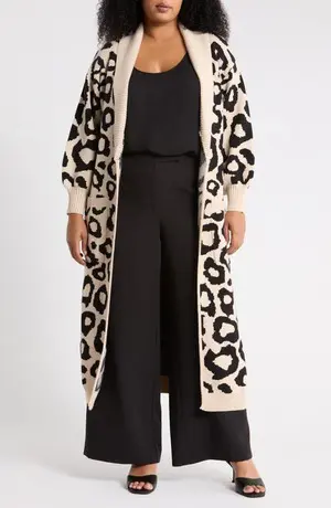 SUGARLIPS Smitten Leopard Duster Cardigan