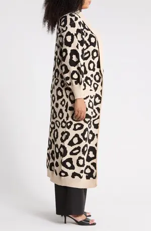 SUGARLIPS Smitten Leopard Duster Cardigan