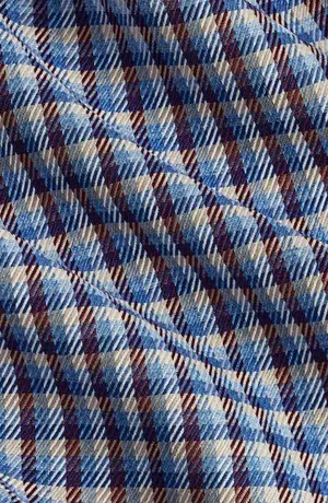 David Donahue Check Pima Cotton Shirt