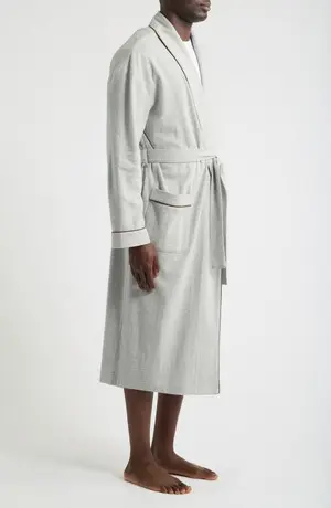 Majestic International Frosted Herringbone Shawl Robe