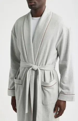 Majestic International Frosted Herringbone Shawl Robe
