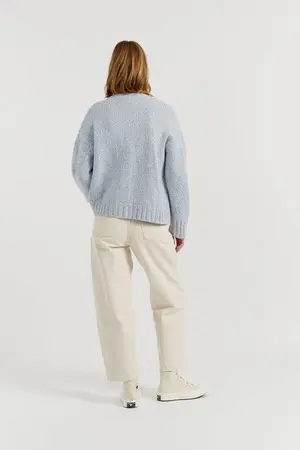Chinti & Parker Merino Snoopy Marl Cardigan - Multi Blue