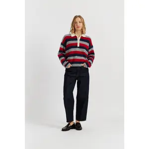 Chinti & Parker Merino Stripe Polo Top - Multi