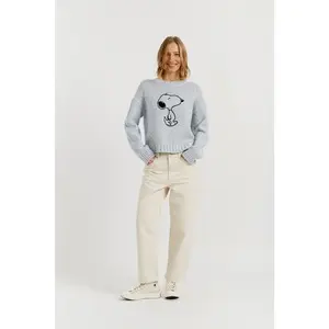 Chinti & Parker Merino Snoopy Marl Sweater - Multi Blue