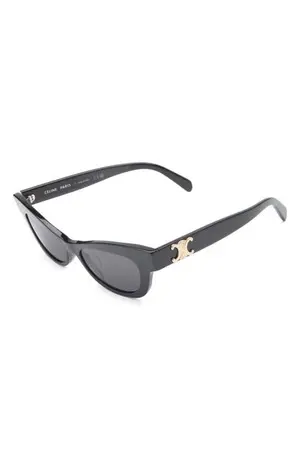 Celine Triomphe Cat Eye Sunglasses - Shiny Black/smoke