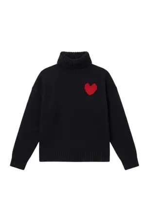 Chinti & Parker Merino Heart Rollneck Sweater