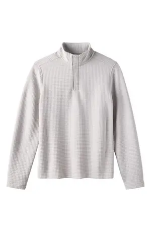 RHONE Landmark Quarter Zip Pullover - Sleet Gray