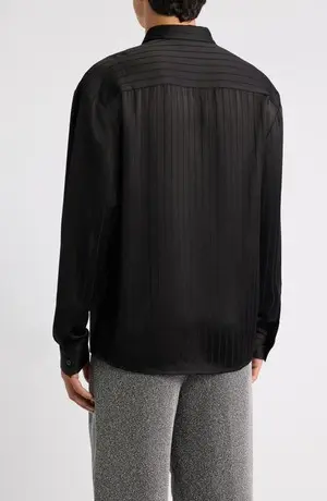 KROST Relaxed Fit Button-up Pile Stripe Shirt