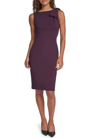 Karl Lagerfeld Paris Scuba Sheath Midi Dress