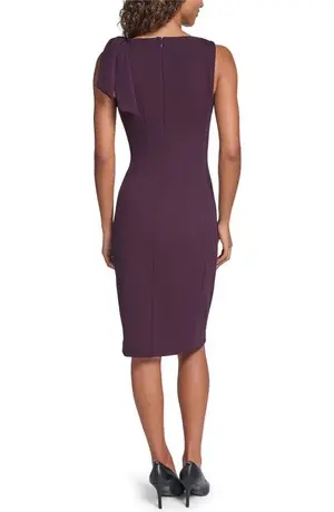 Karl Lagerfeld Paris Scuba Sheath Midi Dress