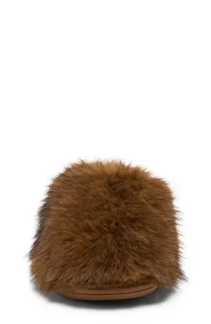 Free People Snowed In Faux Fur Slipper - Mink