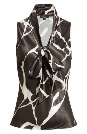 Rails Poppy Tie Neck Sleeveless Top
